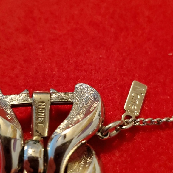 Monet | Jewelry | Heavy Vintage Monet Link Bracelet W Safety Chain ...